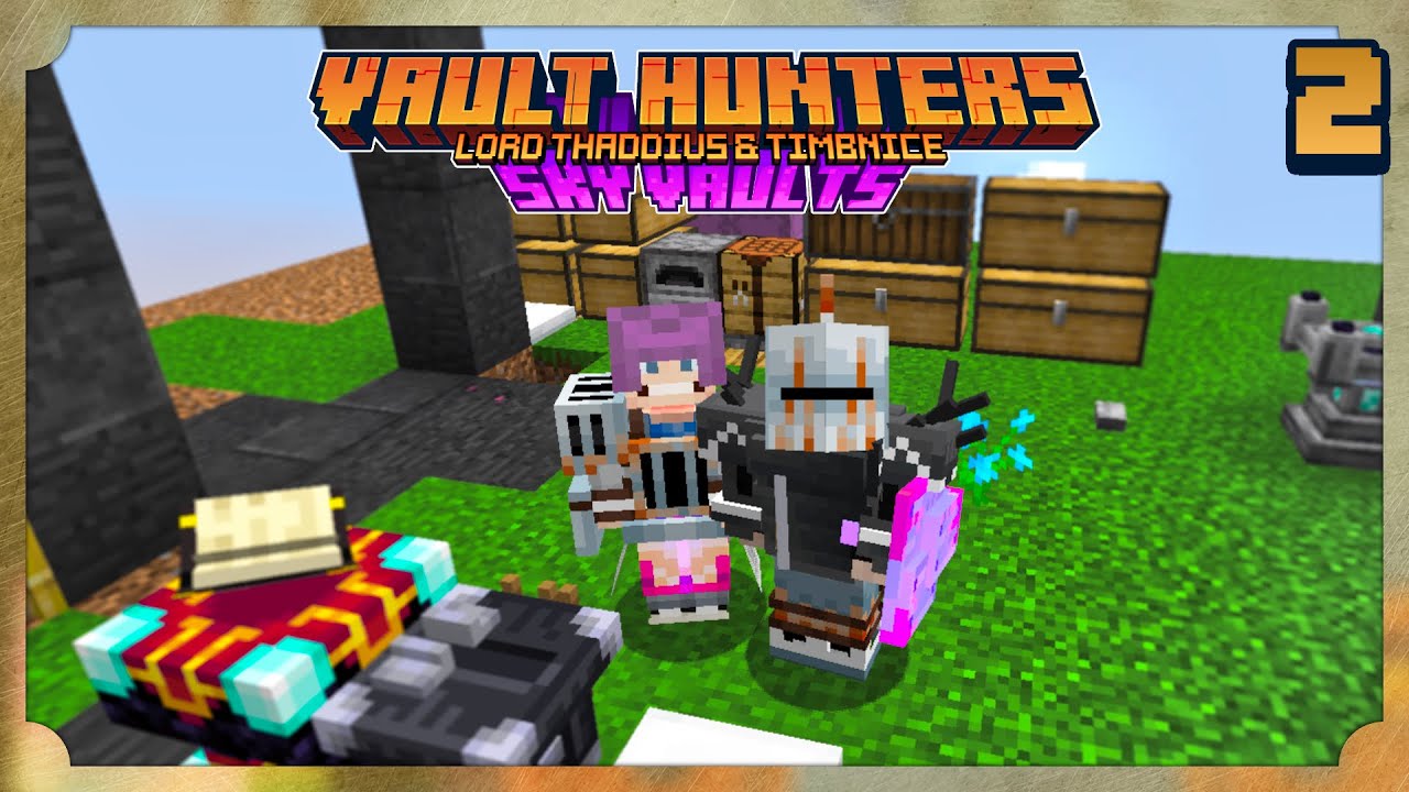 QUESTS, VAULTS, and 2 Grumpy Old Men in Sky Vaults [ Vault Hunters, a Minecraft Mod | 2 ] - YouTube