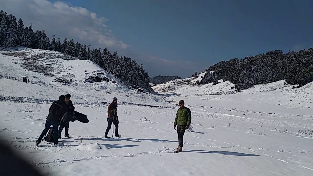 Snow falls in khaptad National Park - YouTube
