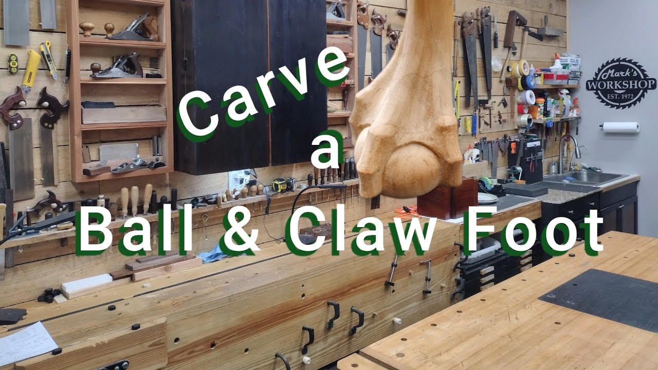 Carve a Ball and Claw Foot - YouTube