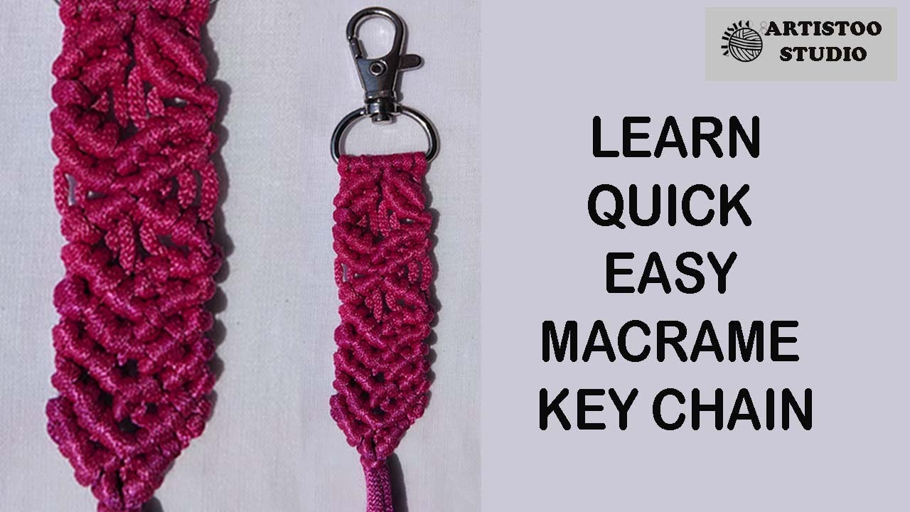 DIY Easy Macrame Keychain Tutorial - YouTube