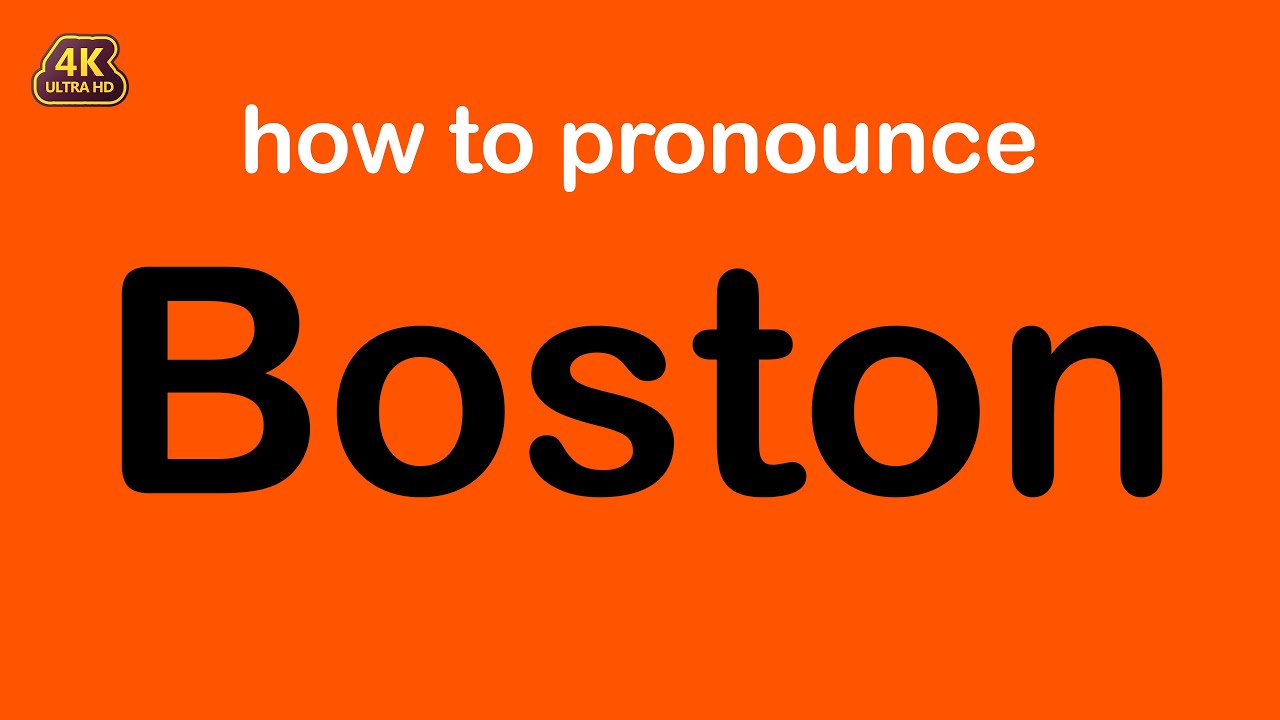 how to pronounce Boston correctly - YouTube