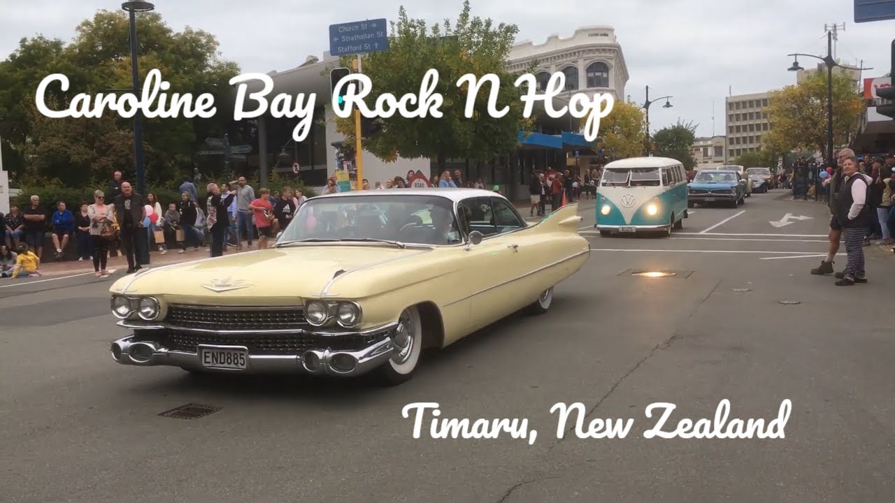 ENTHUSIASTS CARS in action - Caroline Bay Rock N Hop 2021 - Timaru, NZ ...