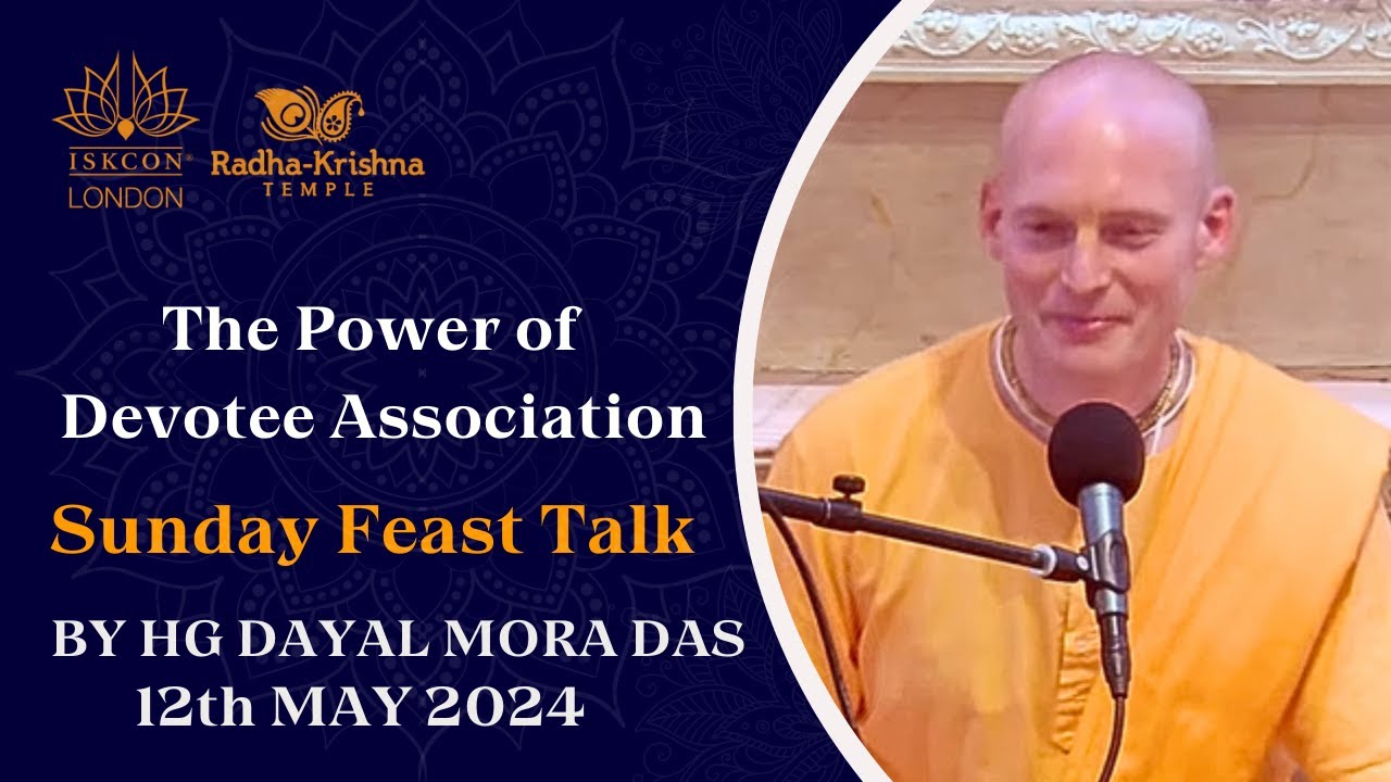 The Power of Devotee Association | Sunday Feast Spiritual Talk by HG ...