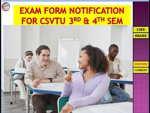exam form notification 2024 For CSVTU 3rd & 4th sem - YouTube