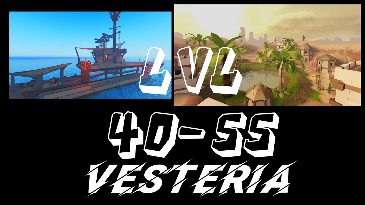 Vesteria from lvl 40-55 (wispering dunes -the pit, tutorial) - YouTube