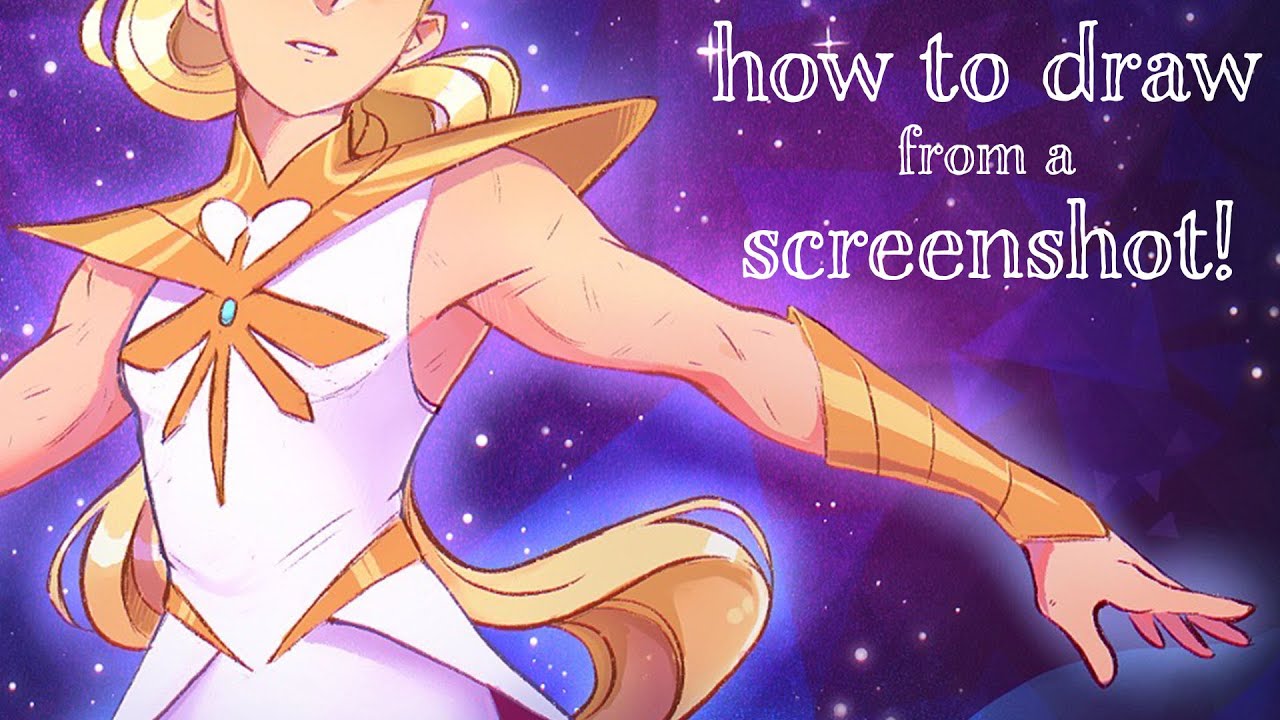 How to Draw from a Screenshot | She-Ra art video! - YouTube