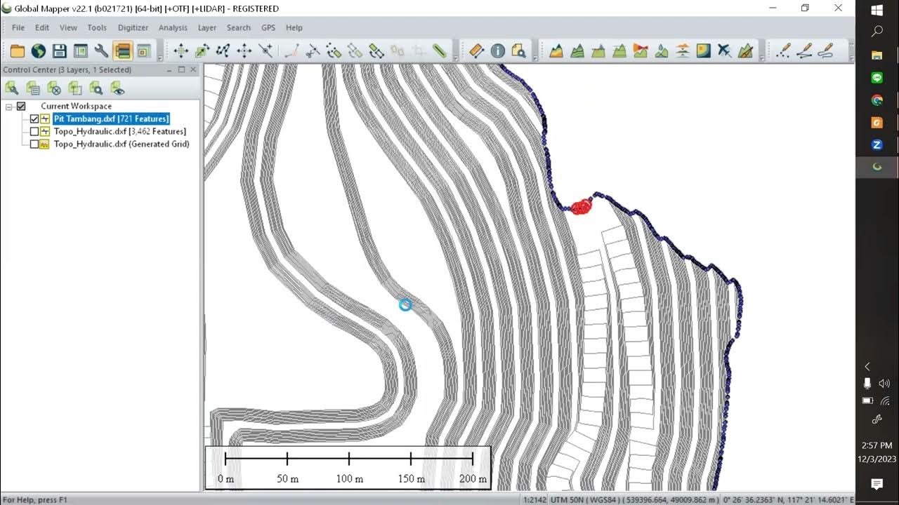 Membuat Boundary Area Pit di Global Mapper - YouTube