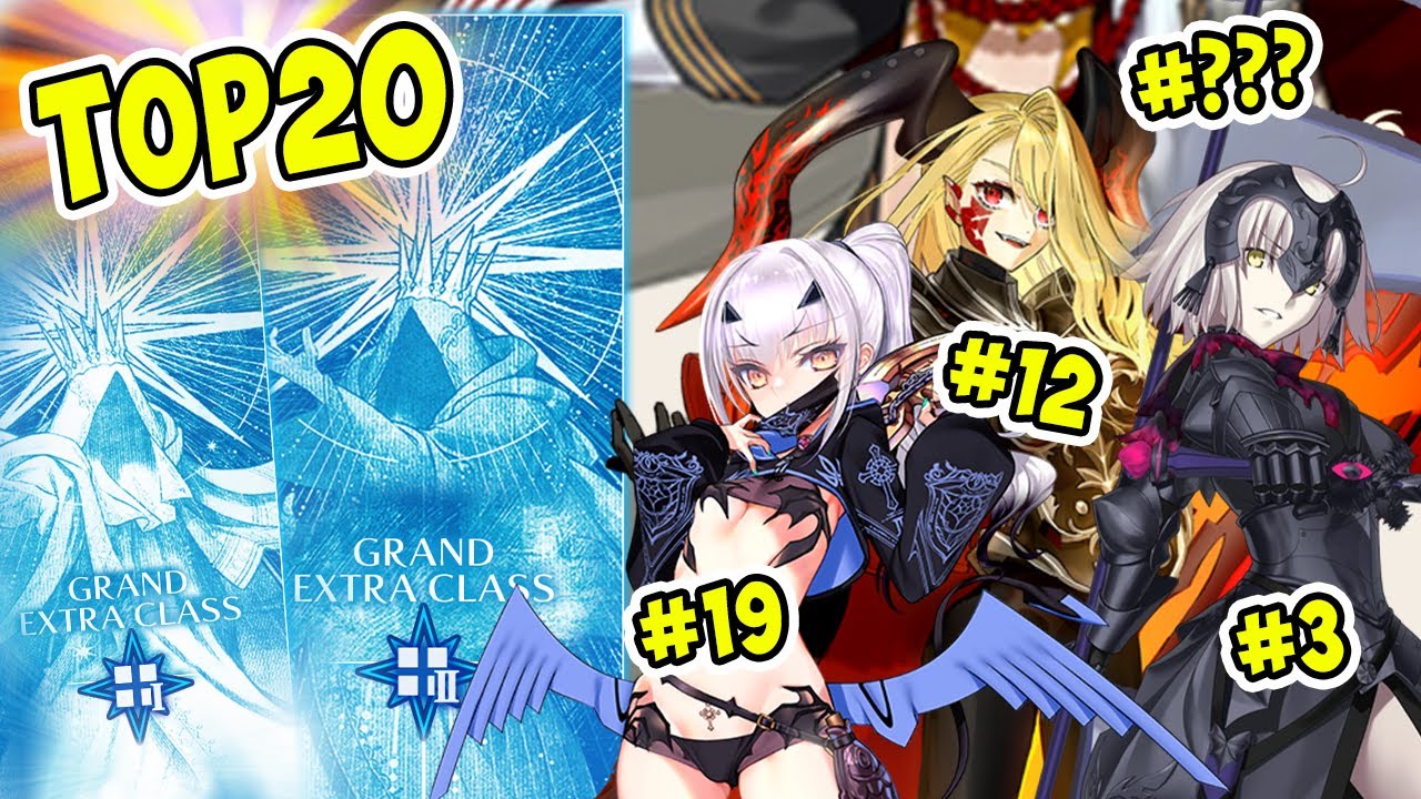 【FGO】⏹The TOP 20 Grand Extra Class 1 AND 2 Servants ⏹ - YouTube