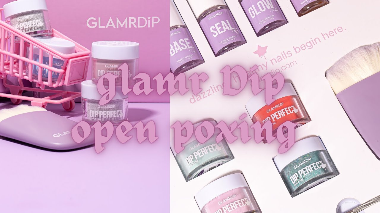How to Dib Powder nails for beginners | GLAMRDiP REVIEW 💅 - YouTube