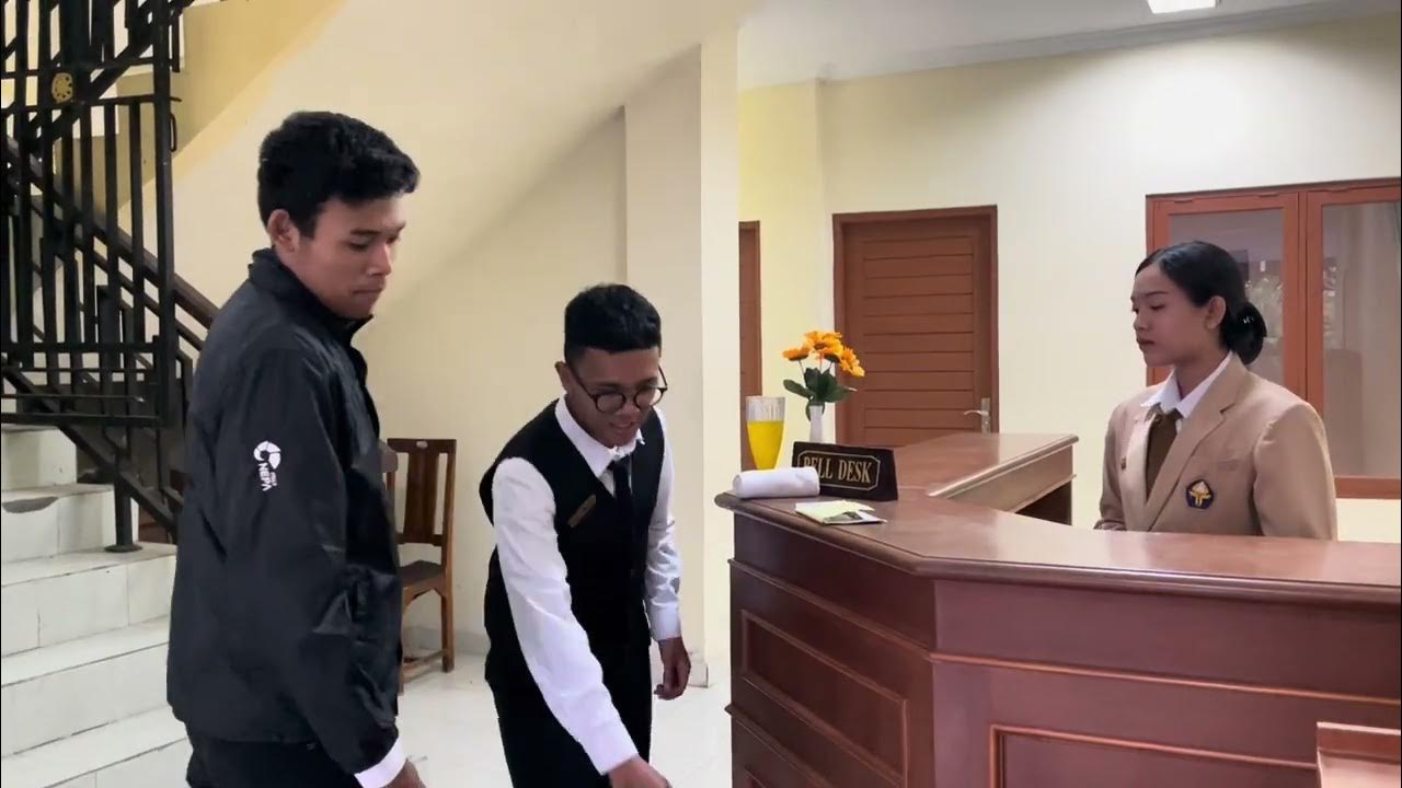 project reception handling guest check in. - YouTube