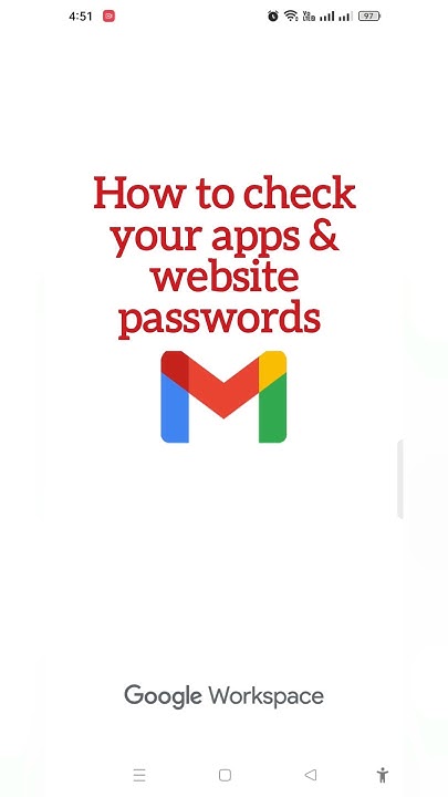 How to check your set passwords on apps & websites?#password #gmail # ...