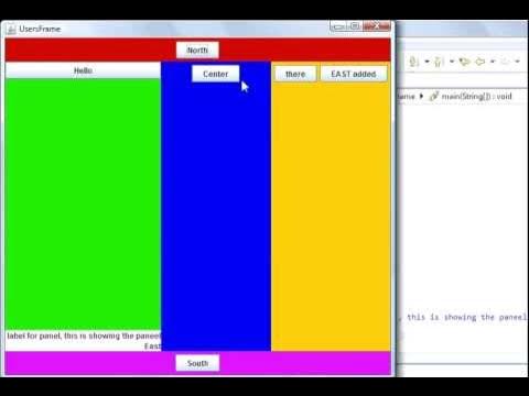 Java programming part 63 GUI : Adding Panels within Panels and setting Layout manager - YouTube