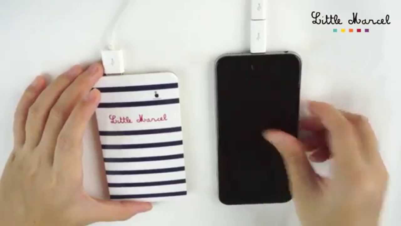 Little Marcel Super Slim power Bank - YouTube