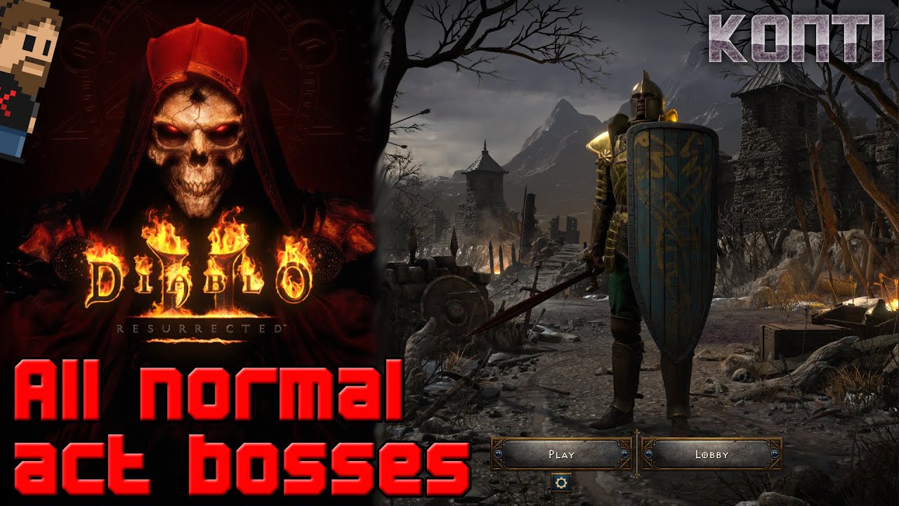 Diablo II: Resurrected - All normal act boss fights #D2R - YouTube
