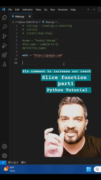 Python Slice A String Python Coding Programming Learnpython Shorts Youtube