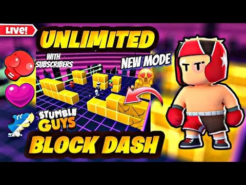 Stumble guys live Now🔴| Unlimited Block Dash Code - YouTube