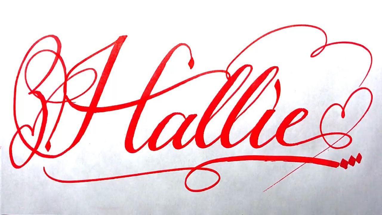 Hallie Name Signature Calligraphy Status | #moderncalligraphy #cursive ...