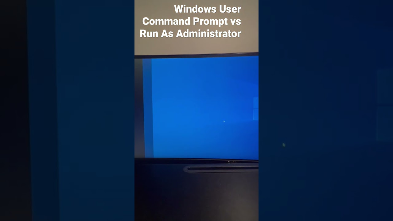 Windows User Command Prompt vs Run As Administrator - YouTube
