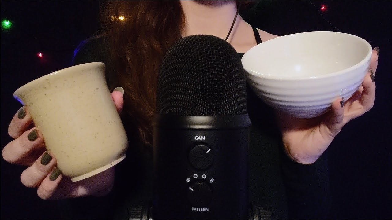 ASMR - Ceramic Cup & Bowl (Tapping & Scratching) [No Talking] - YouTube