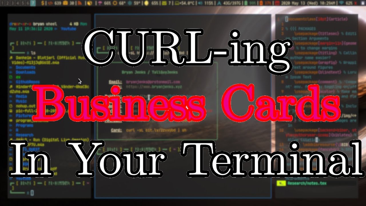 💪 CURL-ing Business Cards in the Terminal - YouTube