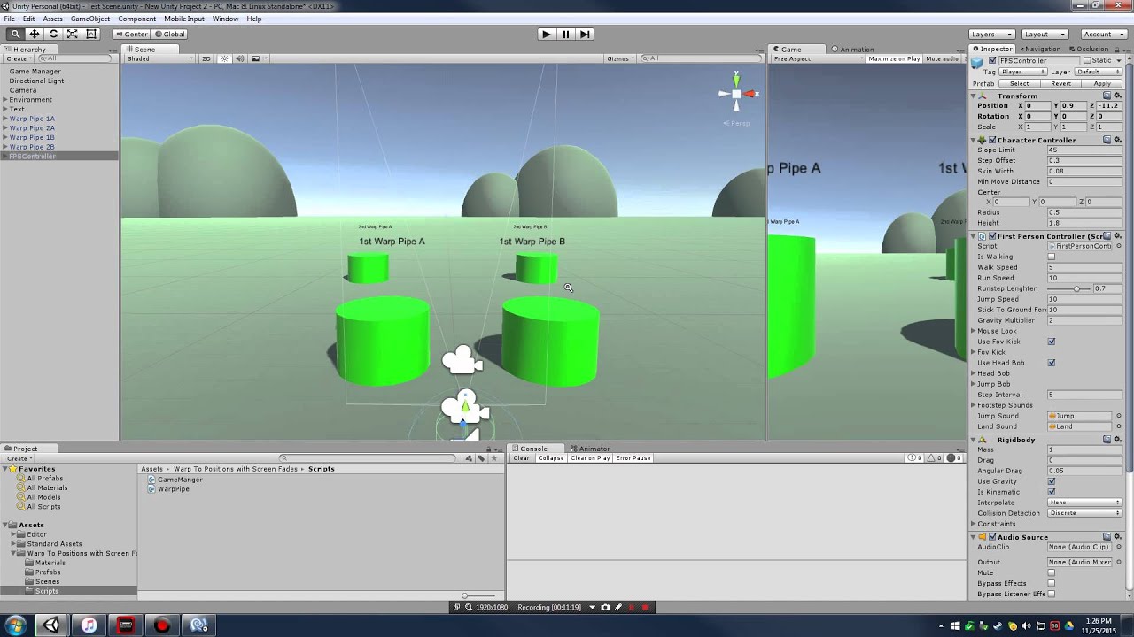 Unity C# Tutorials - Warp to Positions with Screen Fade - YouTube