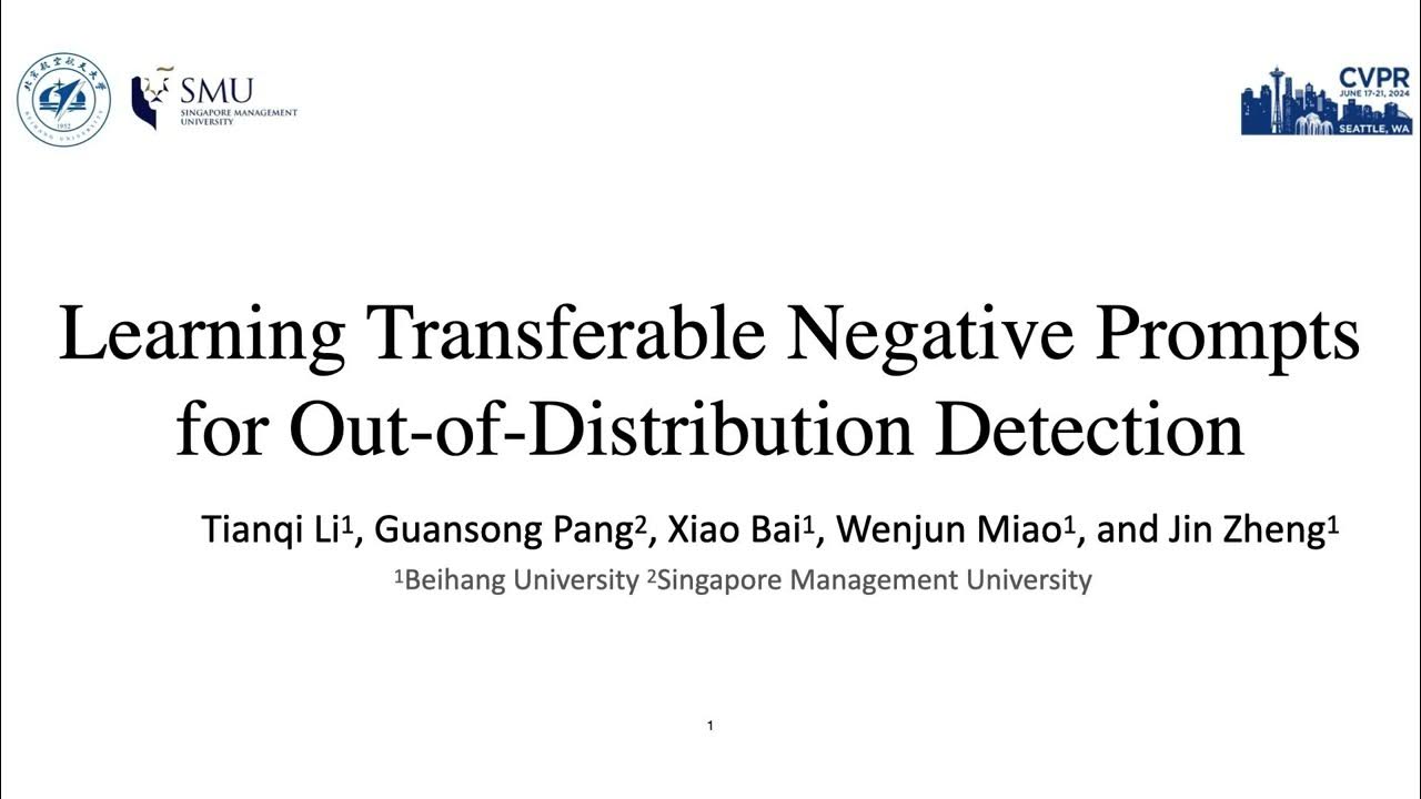 Learning Transferable Negative Prompts for Out-of-Distribution Detection - YouTube