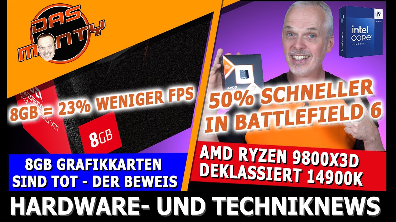 AMD RX 10000 nur 10% schneller? | 9800X3D deklassiert Intel in ...