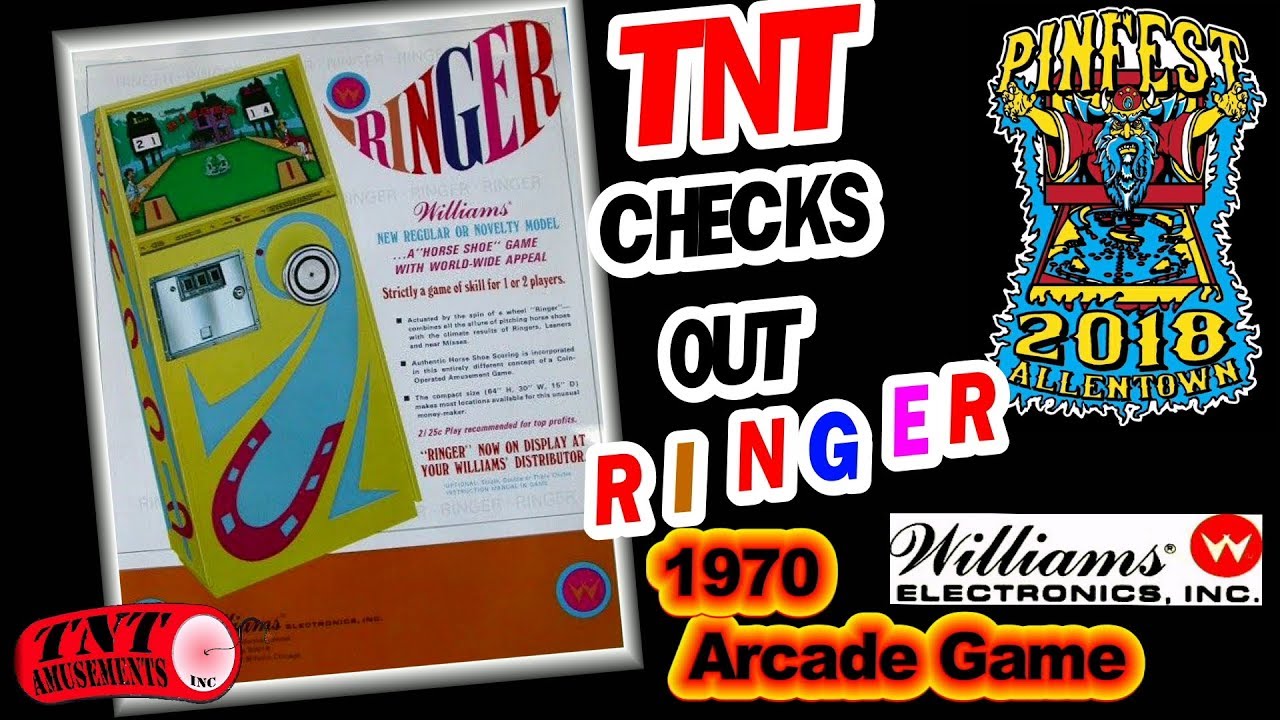 #1389 Williams RINGER Arcade Game at PINFEST 2018 Allentown TNT ...