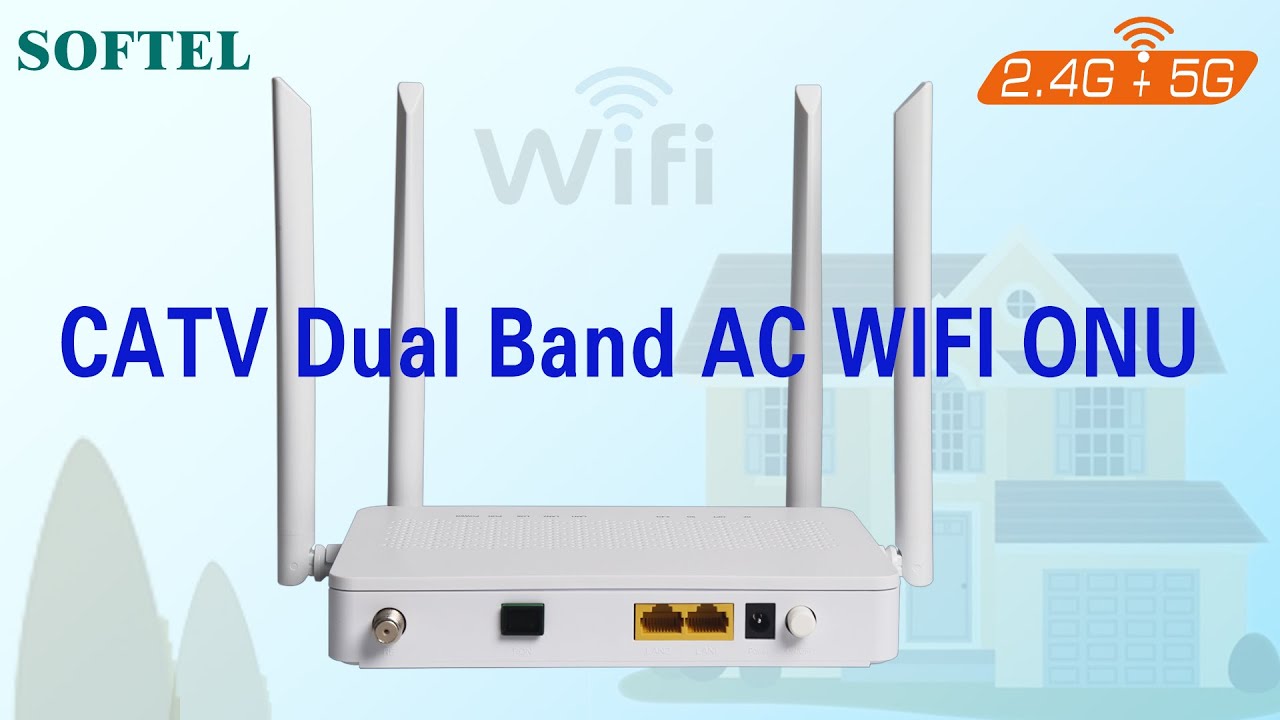 2*GE LAN + CATV + WIFI(2.4G&5G) AC ONU | Softel Dual-band XPON ONT ...