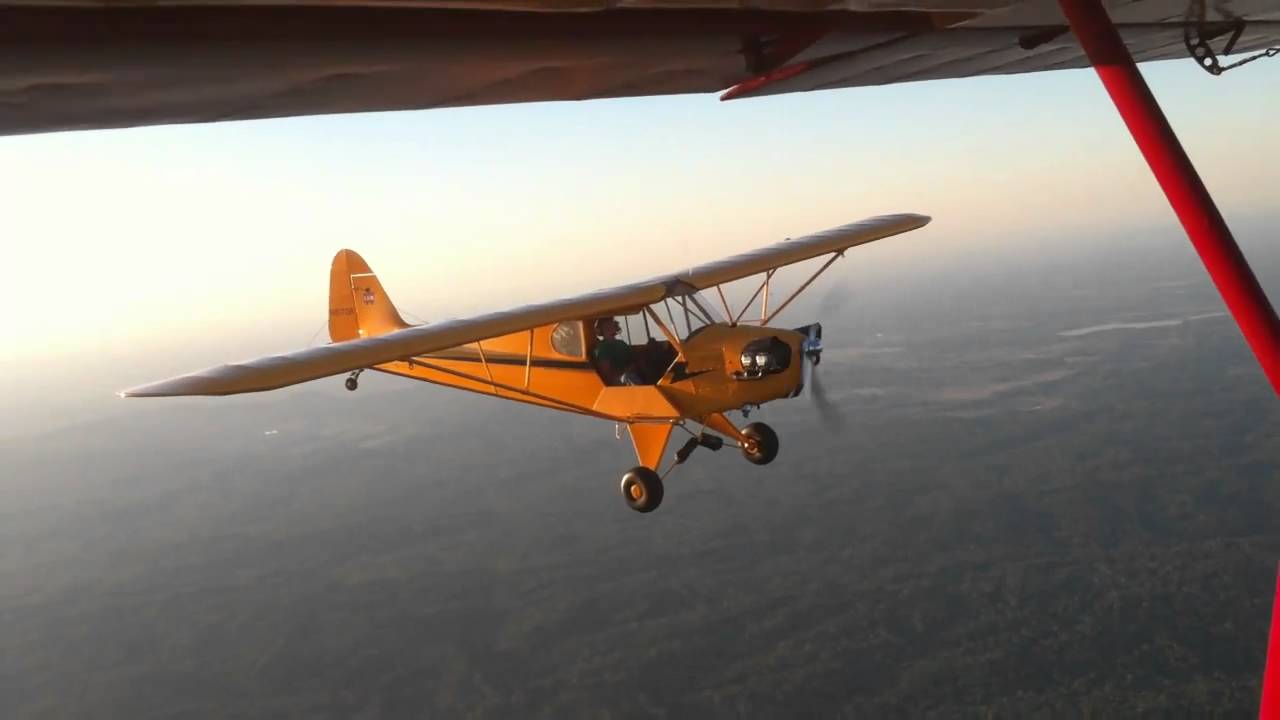 J3 and Super Cub Formation Flying - YouTube