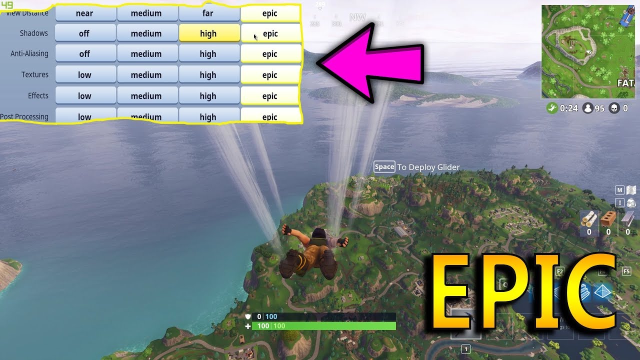 Fortnite Highest Settings Possible !! (1080P) *BEST SETTINGS* - YouTube