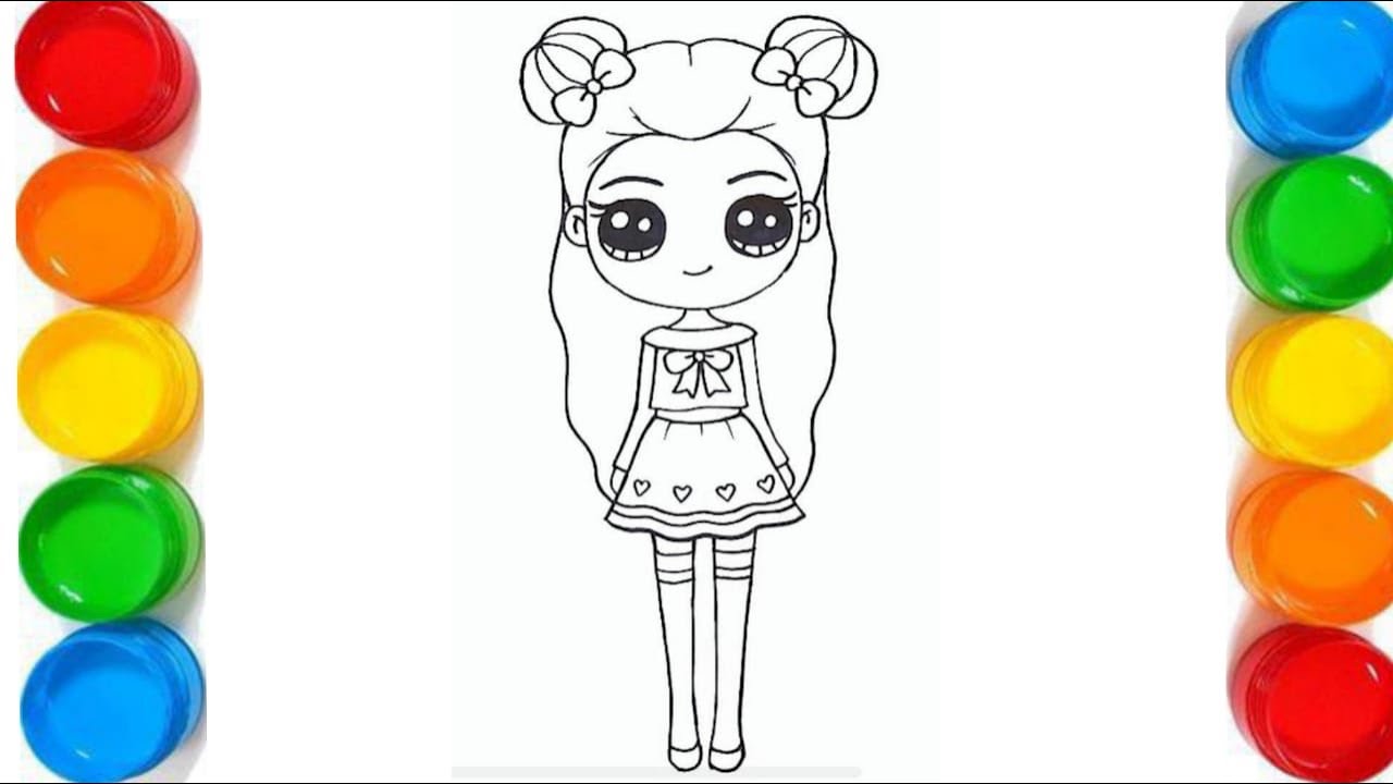 How to draw Cute Doll princes Drawing | Kawaii doll | Easy Drawing Step ...