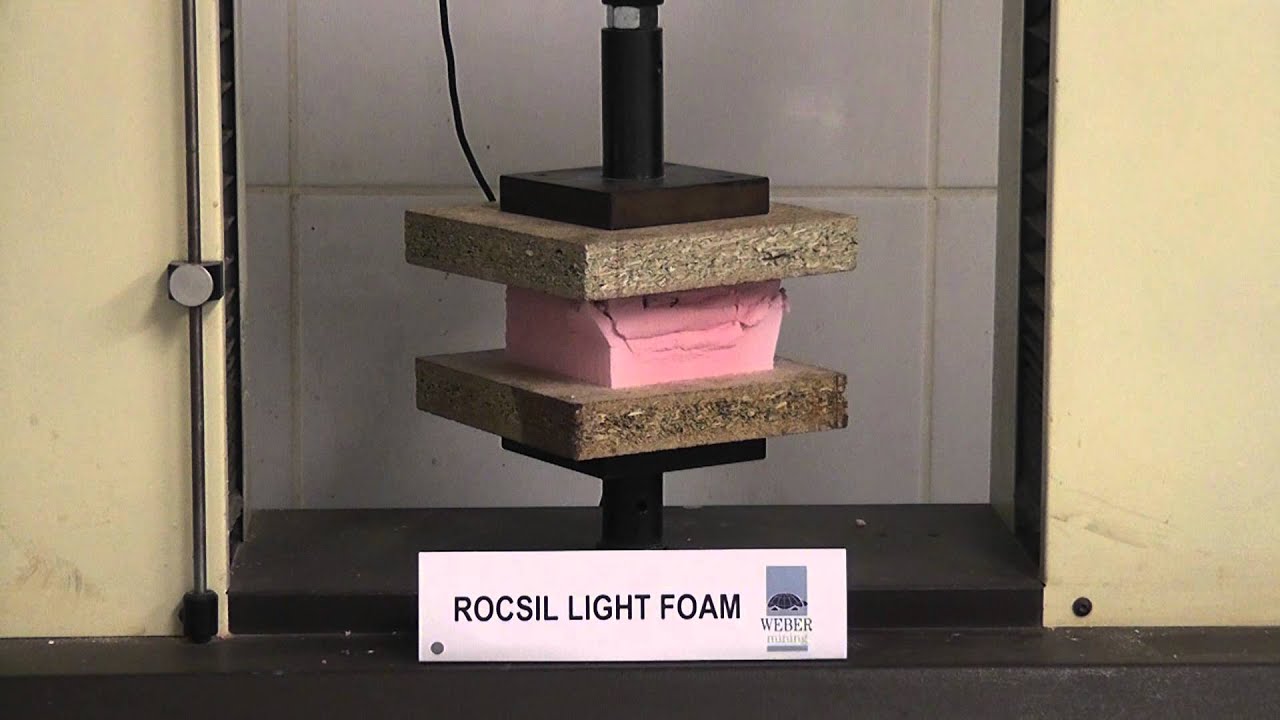 Rocsil Light Foam - Compressive strength - YouTube