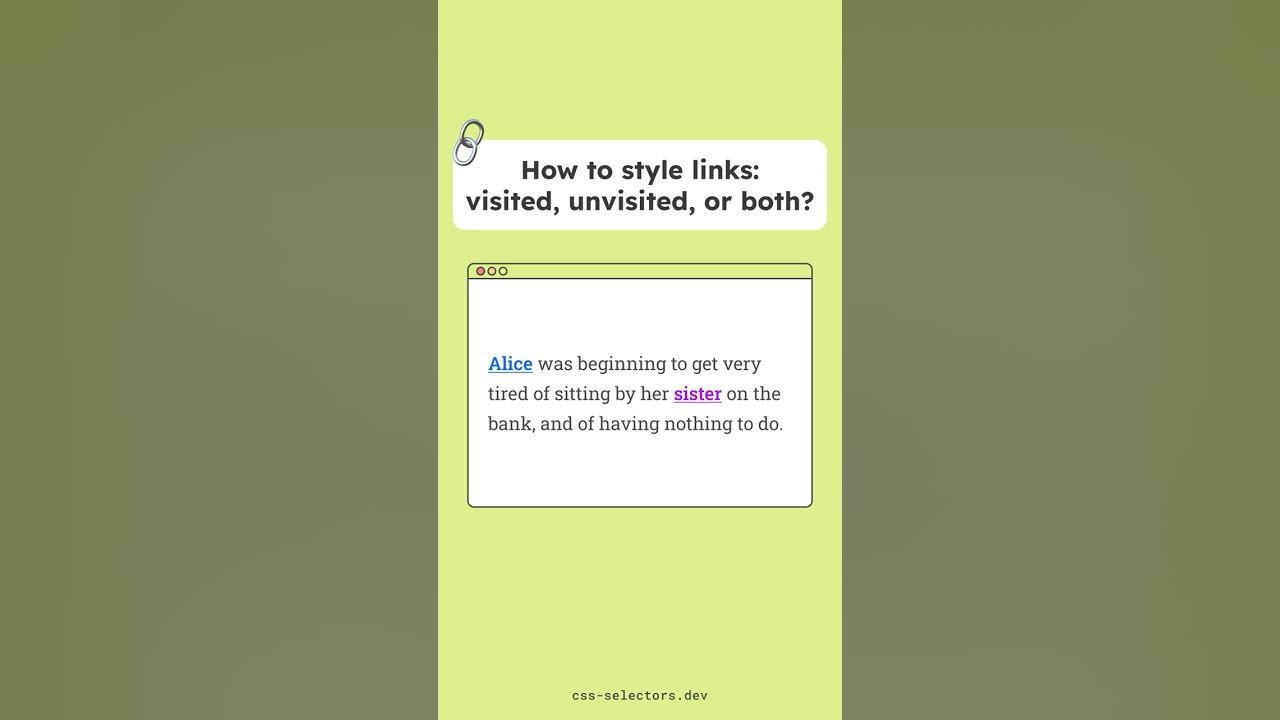 How to style links, visited, unvisited, or both? :any-link #css #cssselectors #frontendly - YouTube
