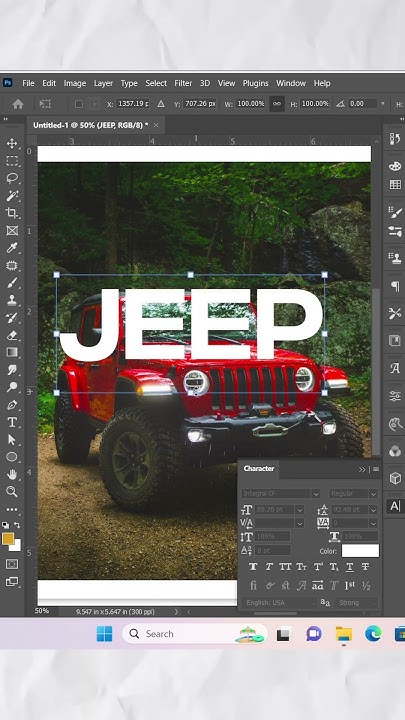 How to Combine Text & Image in Photoshop - YouTube