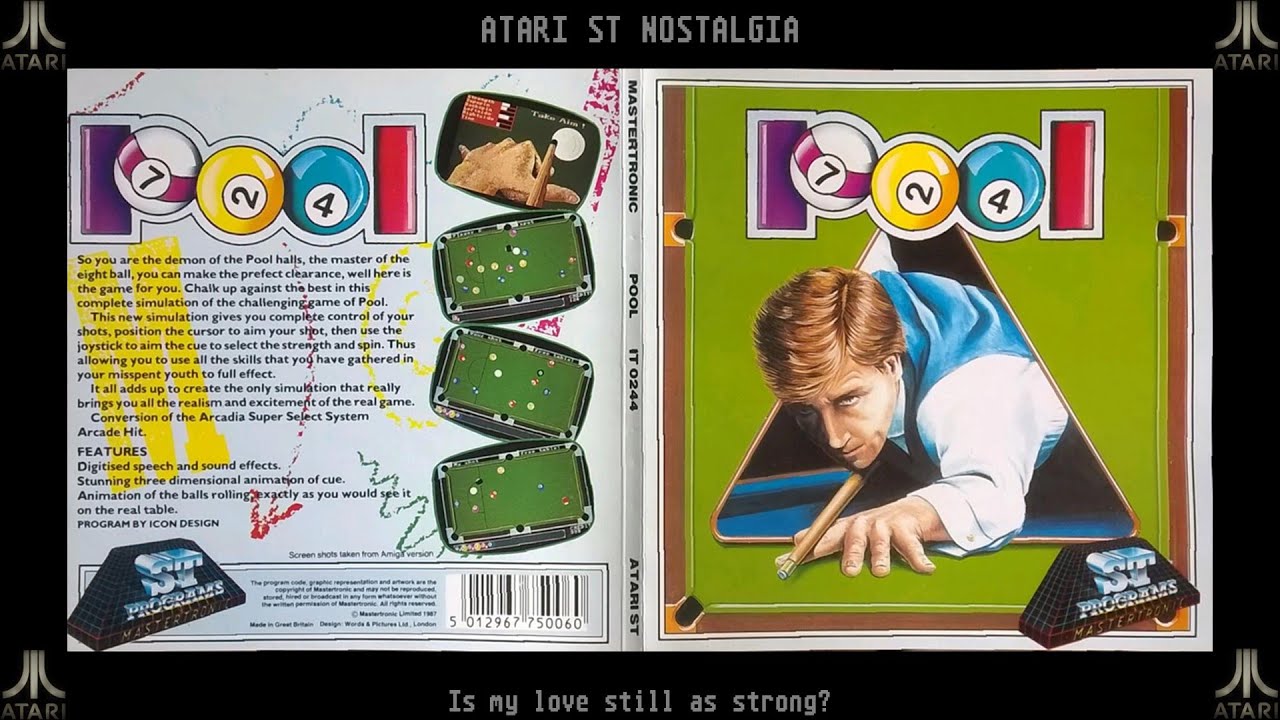 Atari ST Nostalgia - Pub Pool (Mastertronic) - YouTube