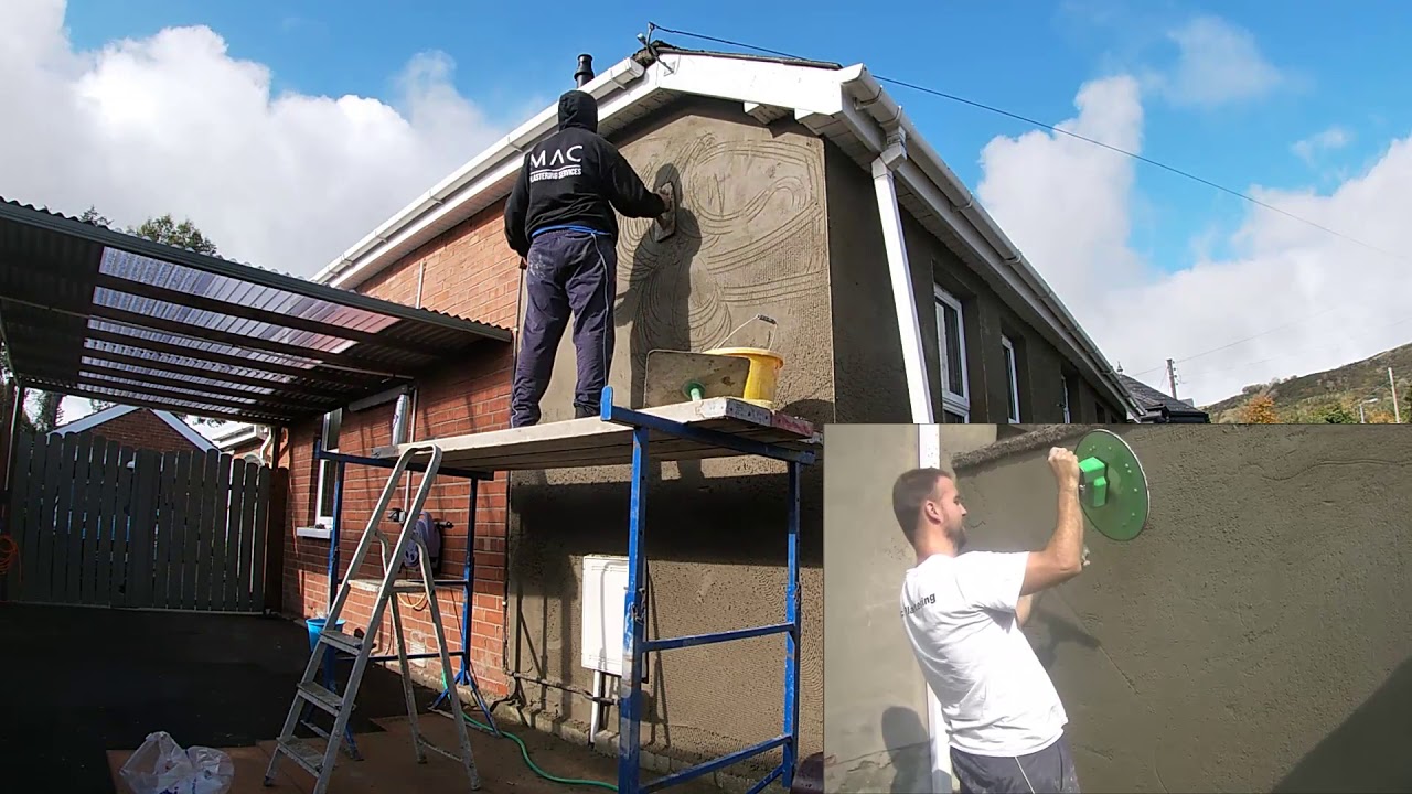 Rendering Bungalow Refina Serrated Straight Edge Finishing Render in ...