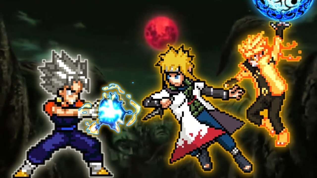 Vegito OP(All Form) VS Naruto OP(All Form) & Yellow Flash Minato OP in ...