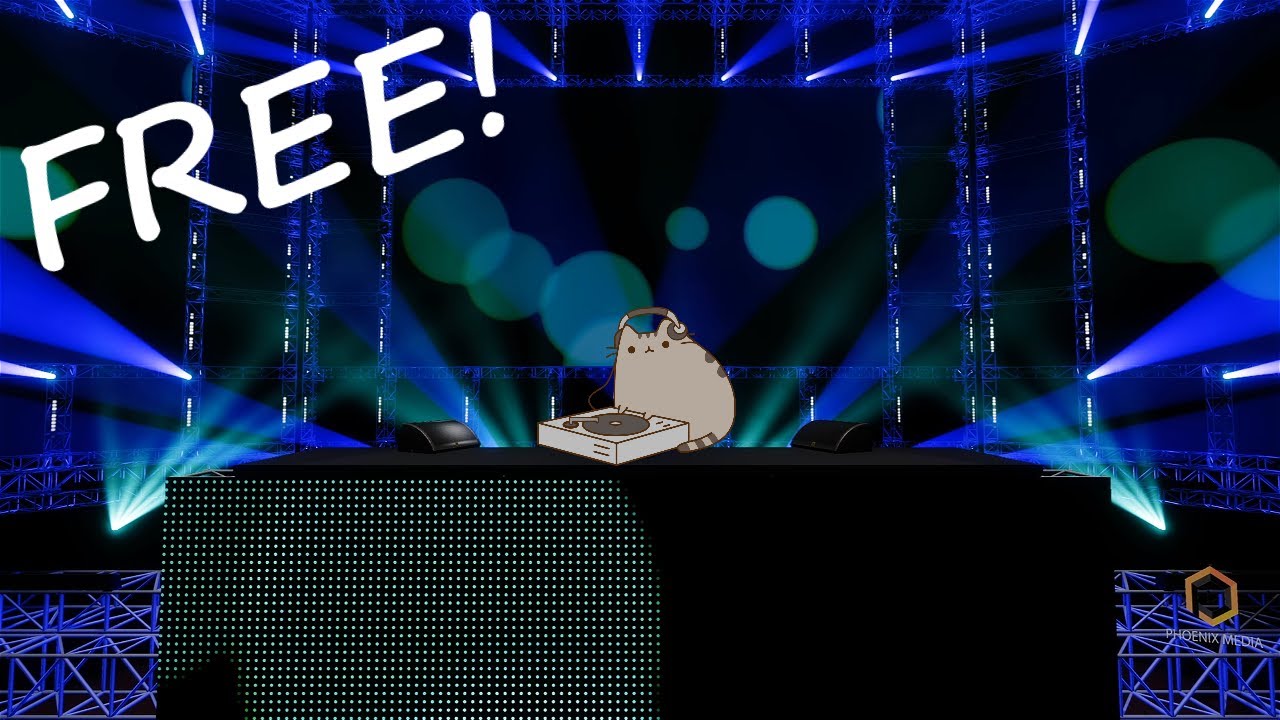 Free#1: Virtual DJ stage background for Livestreaming with OBS (EDM ...