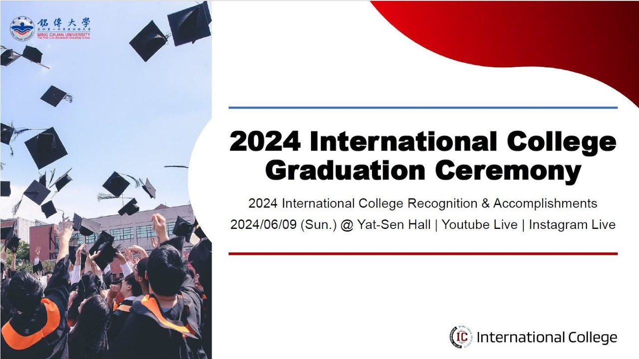 2024 International College Graduation Ceremony - TAIPEI CAMPUS - YouTube