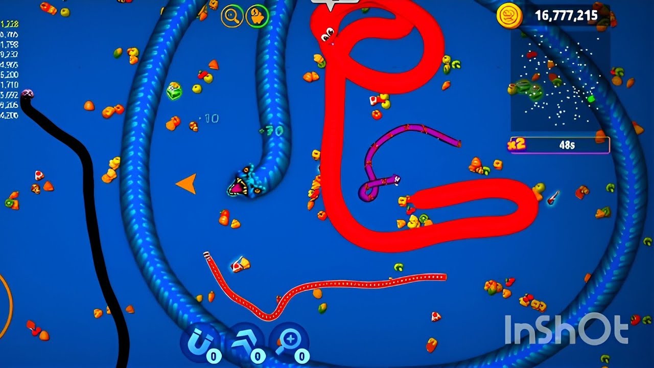 Going to the top 1 In global WormZone io game! Sanke game ! Slither ...