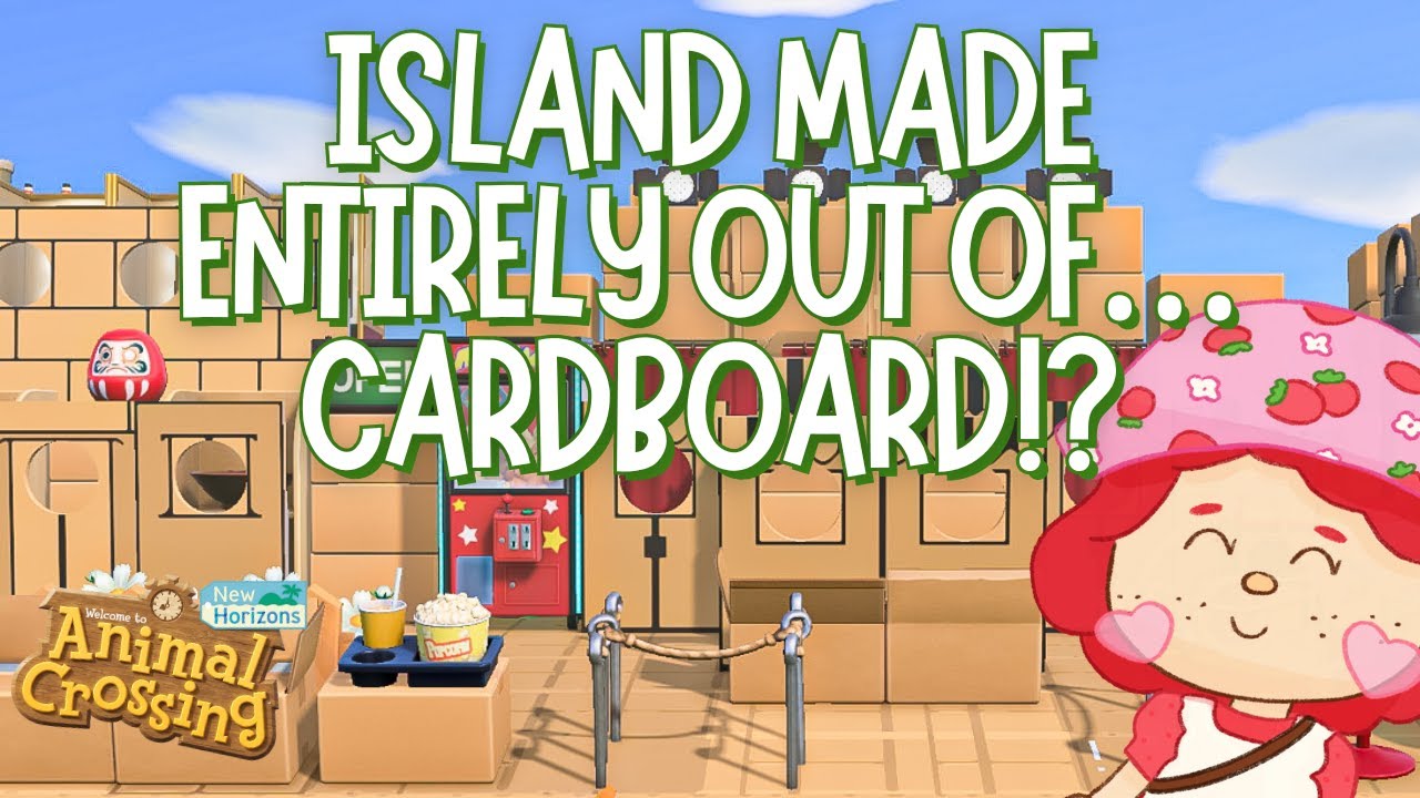 CARDBOARD Island!? Boxes everywhere! | Island Tour | ACNH | Animal ...