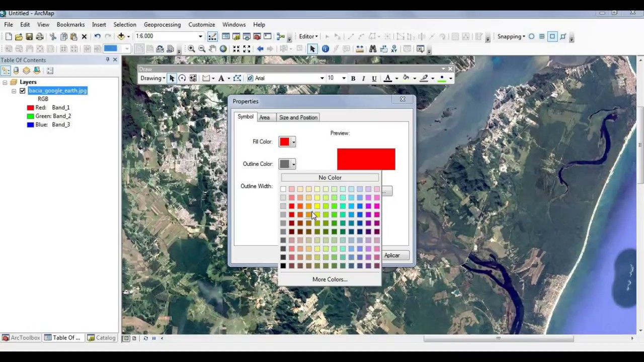 Como Delimitar uma Área de Estudo no ArcGIS - YouTube