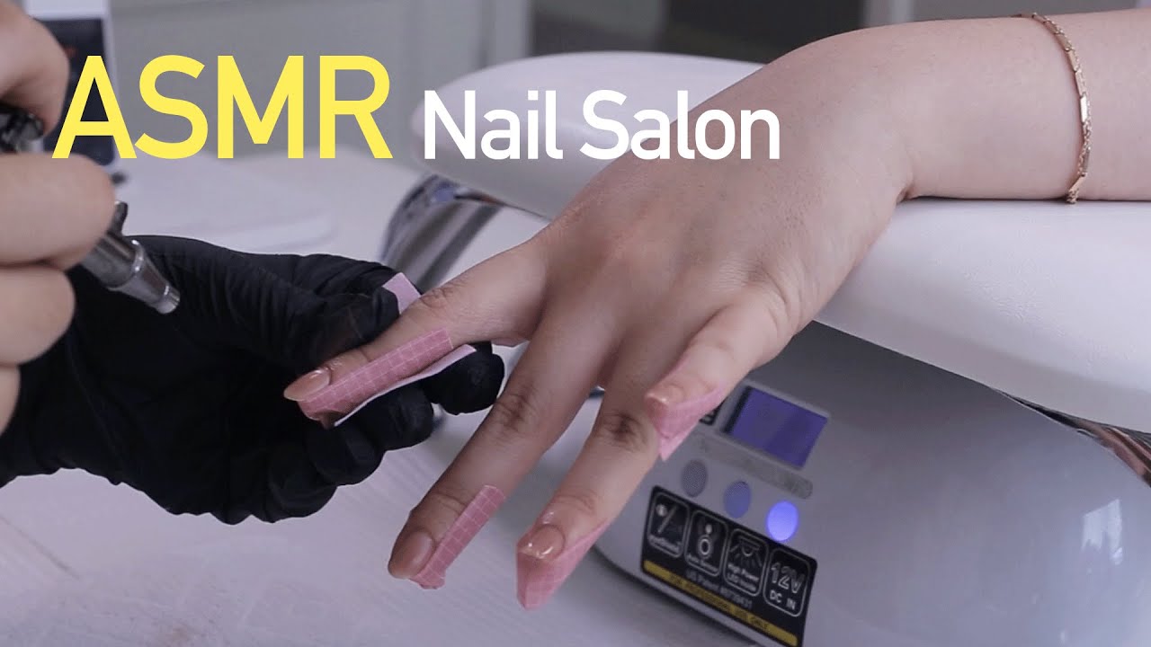 ASMR Nail Salon💅 Manicuring with Airbrush | Nail art (No Talking) 노토킹 ...