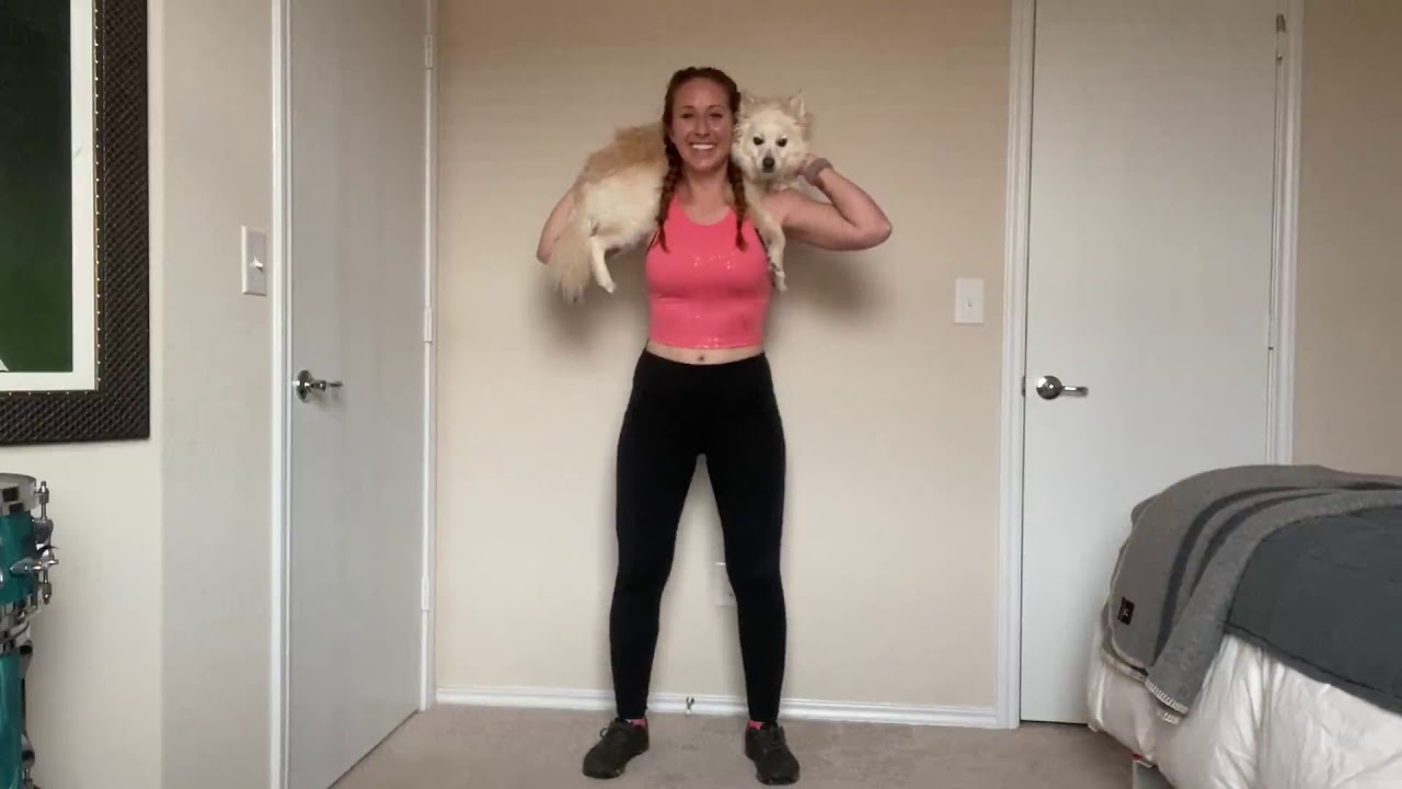 Woman Completes Internet Squat Challenge with Pet Dog - YouTube