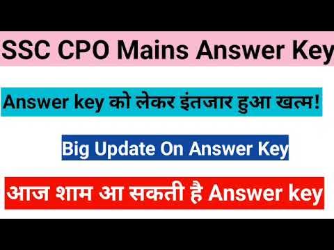 ssc cpo mains answer key 2023|ssc cpo tier 2 answer key| - YouTube