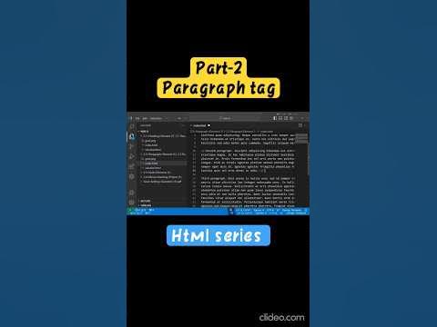 paragraph tag in html!#html #ptag #tags #css #javascript - YouTube