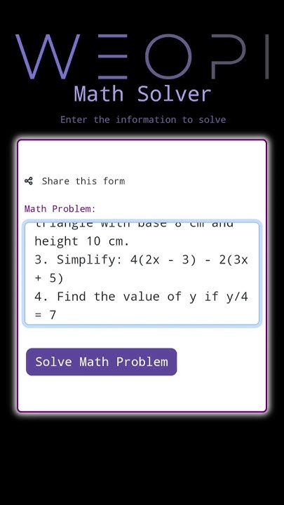 Struggling with math problems?🥲Weopi.com#website #AItutorials #weopi #freeai #ai #aitool # ...