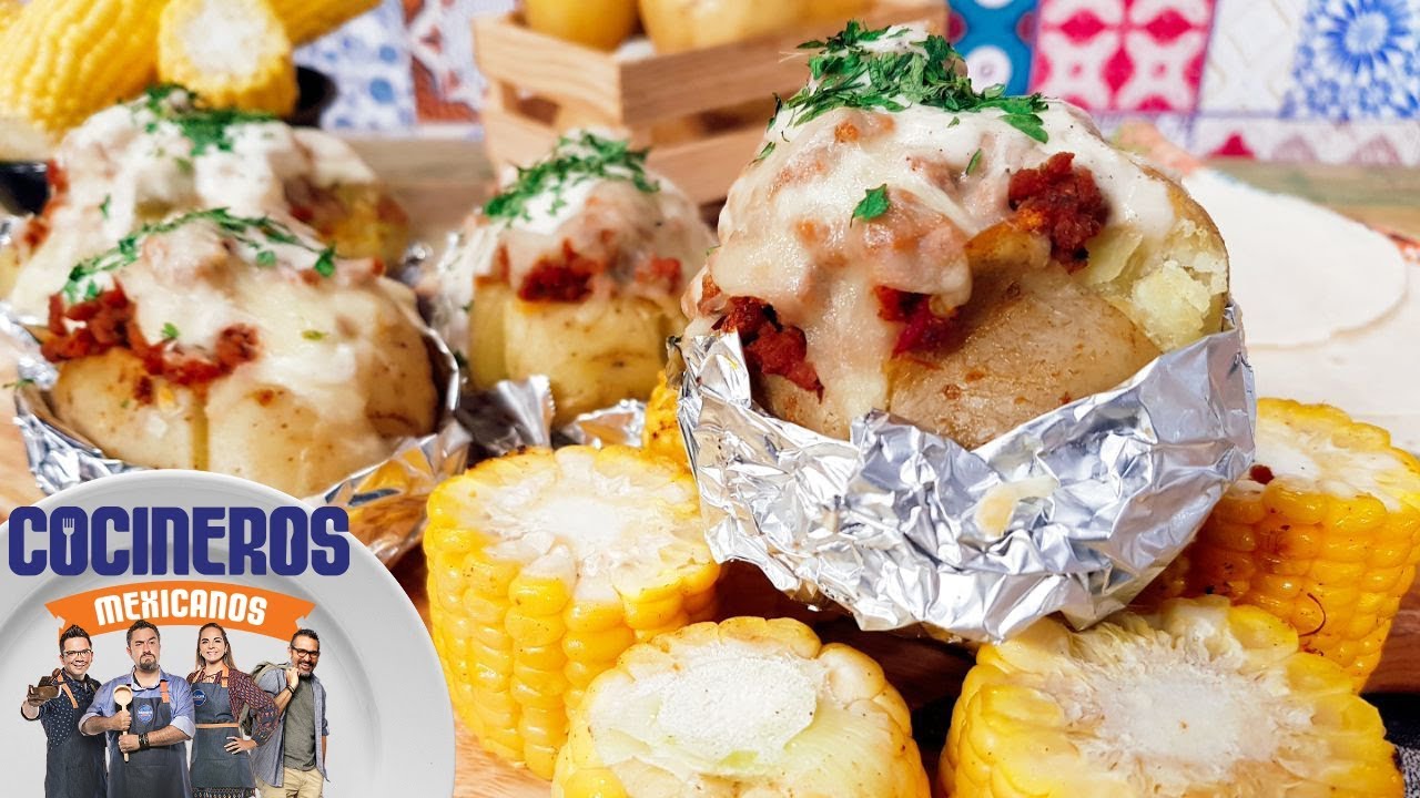 Receta: Papa al horno rellena de carne | Cocineros Mexicanos - YouTube