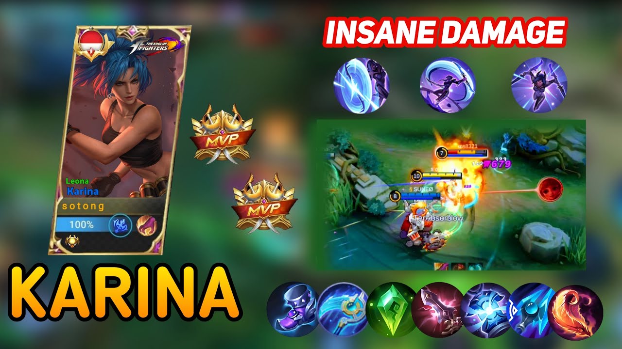 KARINA SEKALI HIT AUTO MODAR ! TOP LOCAL KARINA BEST BUILD AND EMBLEM ...
